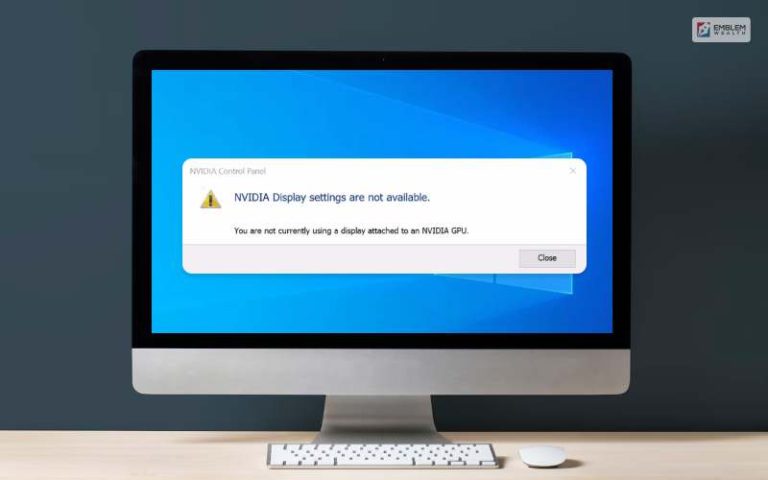 You Are Not Currently Using A Display Attached To An NVIDIA GPU
